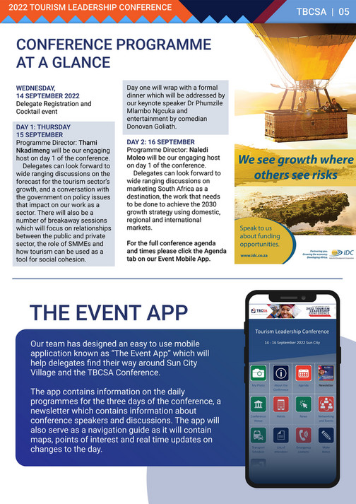 Film & Event Media - TBCSA Conference 2022 - Page 4-5