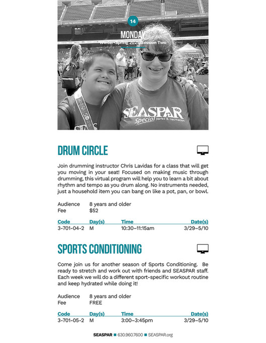 SEASPAR - SEASPAR Winter Spring 2021 Session 2 Program Guide - Page 14 ...