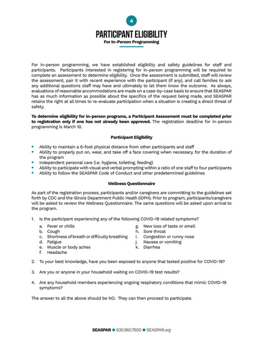 SEASPAR - SEASPAR Winter Spring 2021 Session 2 Program Guide - Page 4 ... SEASPAR - SEASPAR Winter Spring 2021 Session 2 Program Guide - Page 4 ...