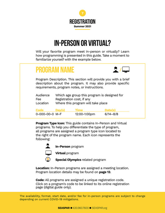 SEASPAR - SEASPAR Summer 2021 Program Guide - Page 7 - Created with ... SEASPAR - SEASPAR Summer 2021 Program Guide - Page 7 - Created with ...