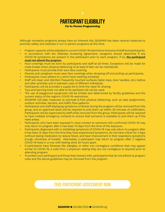 SEASPAR - SEASPAR Summer 2021 Program Guide - Page 5 - Created with ... SEASPAR - SEASPAR Summer 2021 Program Guide - Page 5 - Created with ...