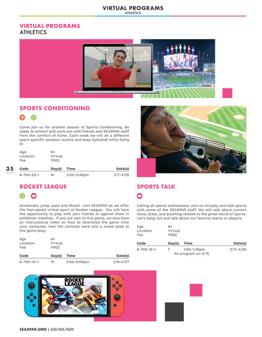 SEASPAR - SEASPAR Winter Spring 2022 Program Guide - Page 36-37 ...