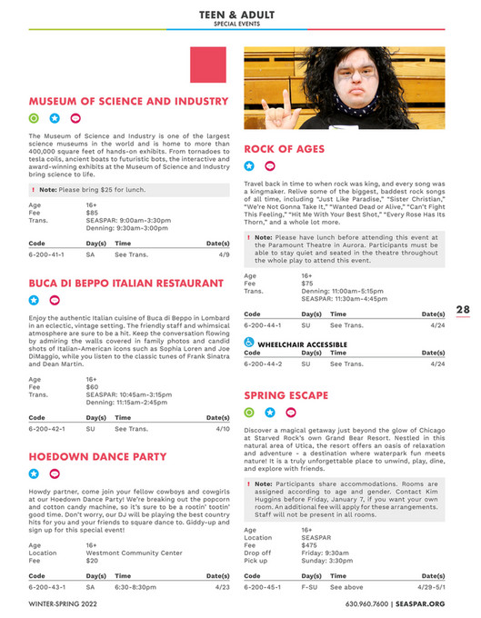 SEASPAR - SEASPAR Winter Spring 2022 Program Guide - Page 28-29 - Created with Publitas.com