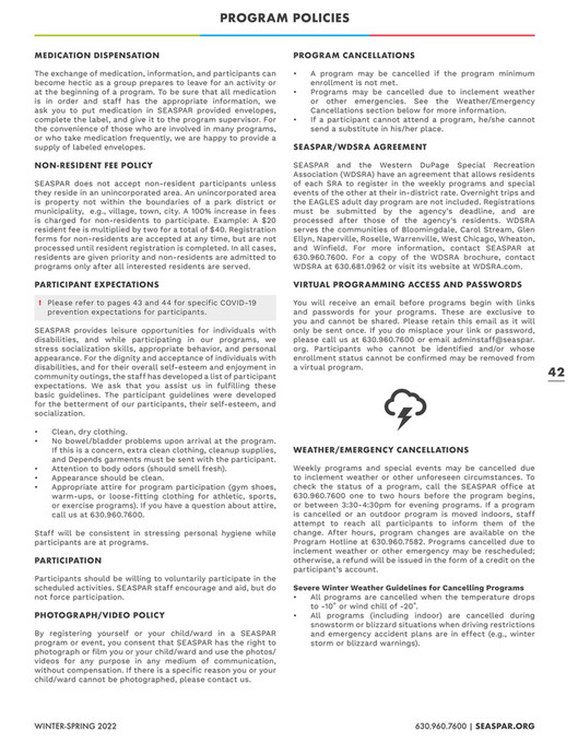 SEASPAR - SEASPAR Winter Spring 2022 Program Guide - Page 42-43 - Created with Publitas.com