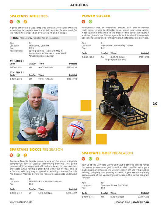 SEASPAR - SEASPAR Winter Spring 2022 Program Guide - Page 30-31 - Created with Publitas.com