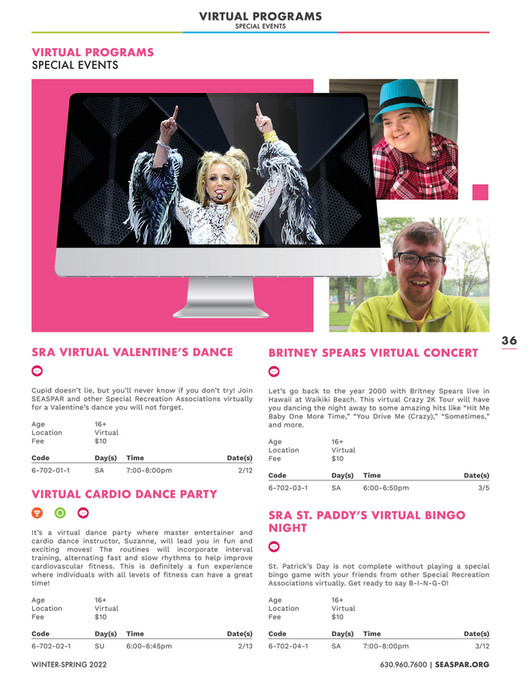 SEASPAR - SEASPAR Winter Spring 2022 Program Guide - Page 36-37 ...