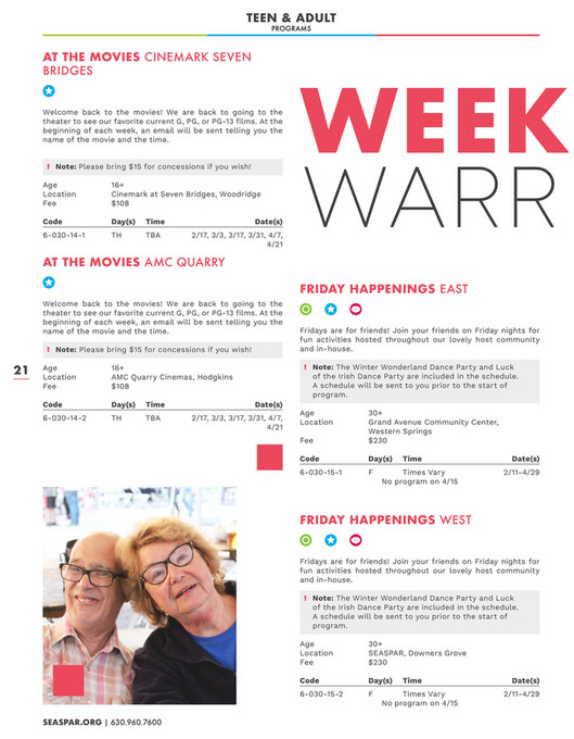 SEASPAR - SEASPAR Winter Spring 2022 Program Guide - Page 22-23 - Created with Publitas.com