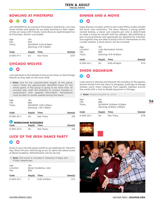 SEASPAR - SEASPAR Winter Spring 2022 Program Guide - Page 26-27 - Created with Publitas.com