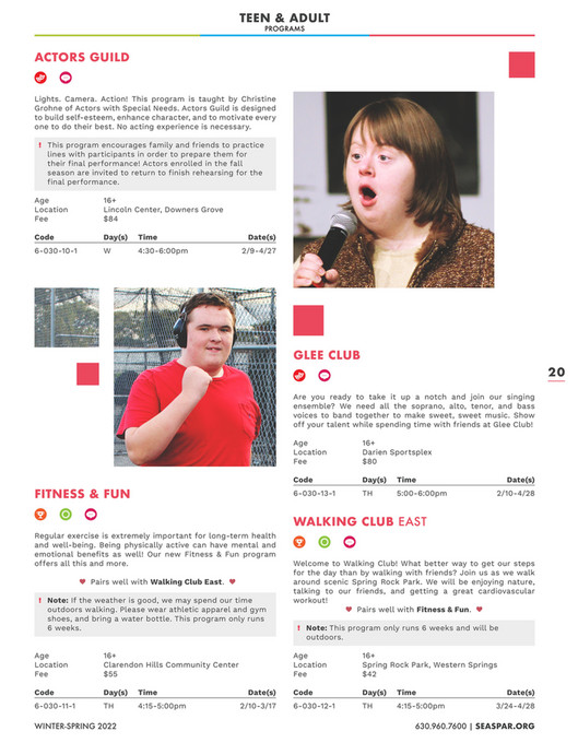 SEASPAR - SEASPAR Winter Spring 2022 Program Guide - Page 20-21 - Created with Publitas.com