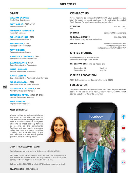 SEASPAR - SEASPAR Winter Spring 2022 Program Guide - Page 6-7 - Created with Publitas.com