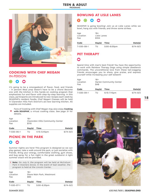 SEASPAR - SEASPAR SUMMER 2022 Program Guide - Page 18-19 - Created with Publitas.com