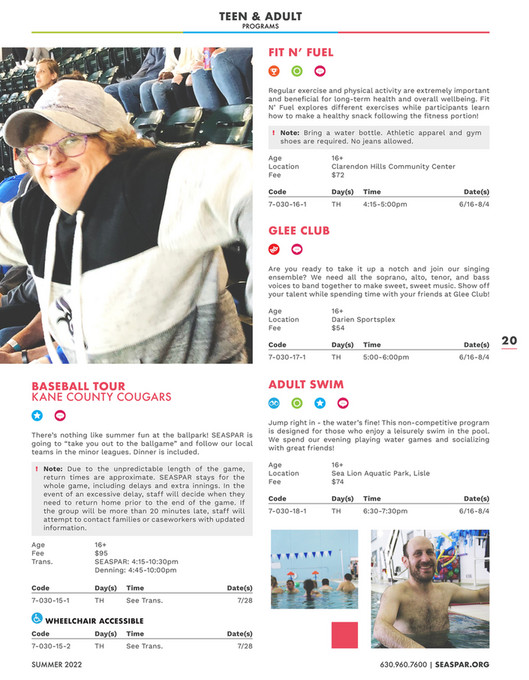 SEASPAR - SEASPAR SUMMER 2022 Program Guide - Page 20-21 - Created with Publitas.com