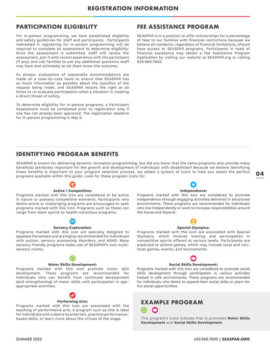 SEASPAR - SEASPAR SUMMER 2022 Program Guide - Page 4-5 - Created with Publitas.com