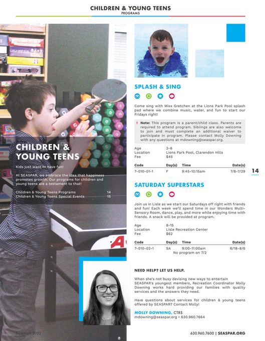 SEASPAR - SEASPAR SUMMER 2022 Program Guide - Page 14-15 - Created with Publitas.com