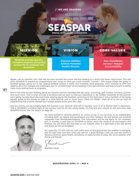 SEASPAR - SEASPAR SUMMER 2022 Program Guide - Page 2-3 - Created with Publitas.com
