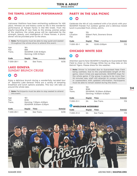 SEASPAR - SEASPAR SUMMER 2022 Program Guide - Page 24-25 - Created with Publitas.com