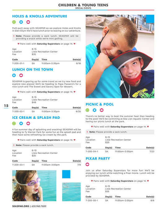 SEASPAR - SEASPAR SUMMER 2022 Program Guide - Page 16-17 - Created with Publitas.com