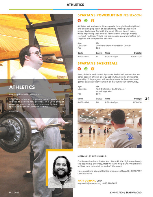 SEASPAR Fall 2022 Program Guide - Page 34-35 - Created with Publitas.com