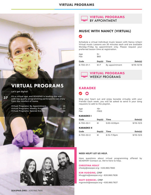 SEASPAR Fall 2022 Program Guide - Page 38-39 - Created with Publitas.com