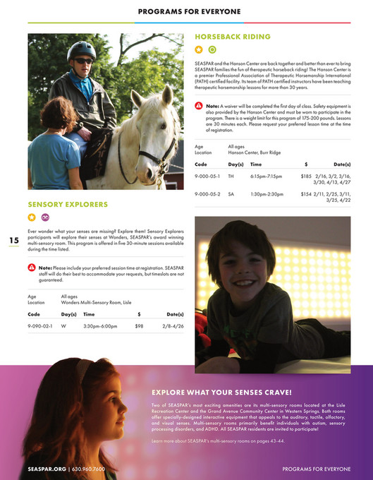 SEASPAR - Winter-Spring 2023 Program Guide - Page 16-17 - Created with ... SEASPAR - Winter-Spring 2023 Program Guide - Page 16-17 - Created with ...