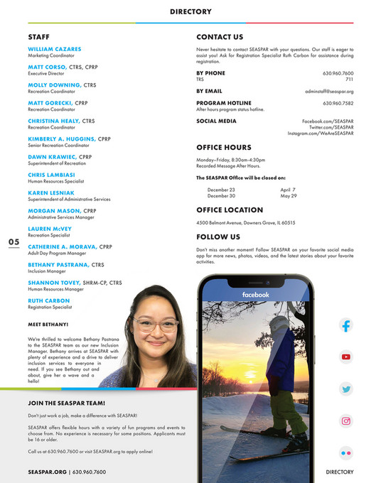 SEASPAR - Winter-Spring 2023 Program Guide - Page 6-7 - Created with Publitas.com