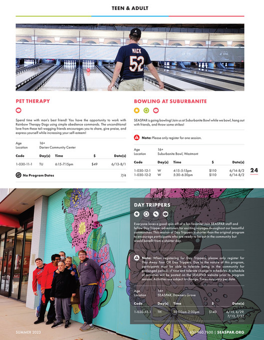SEASPAR - SEASPAR 2023 Summer Program Guide - Page 24-25 - Created with ... SEASPAR - SEASPAR 2023 Summer Program Guide - Page 24-25 - Created with ...