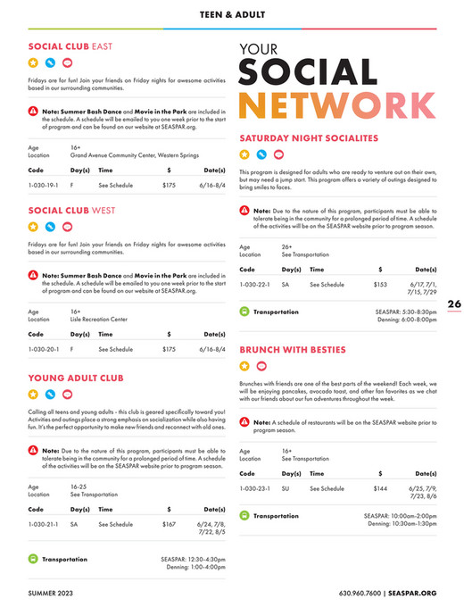 SEASPAR - SEASPAR 2023 Summer Program Guide - Page 26-27 - Created with Publitas.com