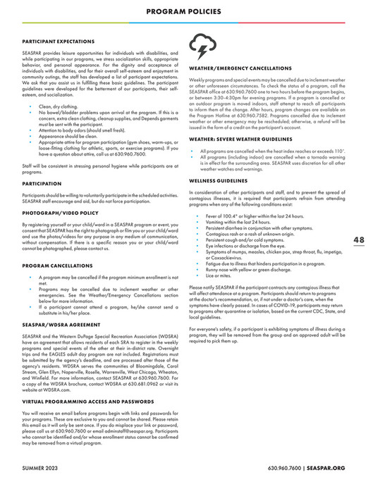 SEASPAR - SEASPAR 2023 Summer Program Guide - Page 48-49 - Created with Publitas.com