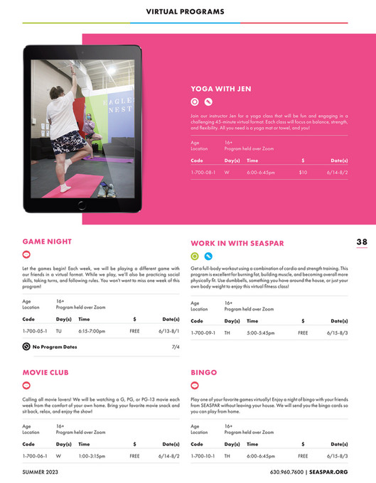 Seaspar Seaspar 2023 Summer Program Guide Page 38 39 Created With