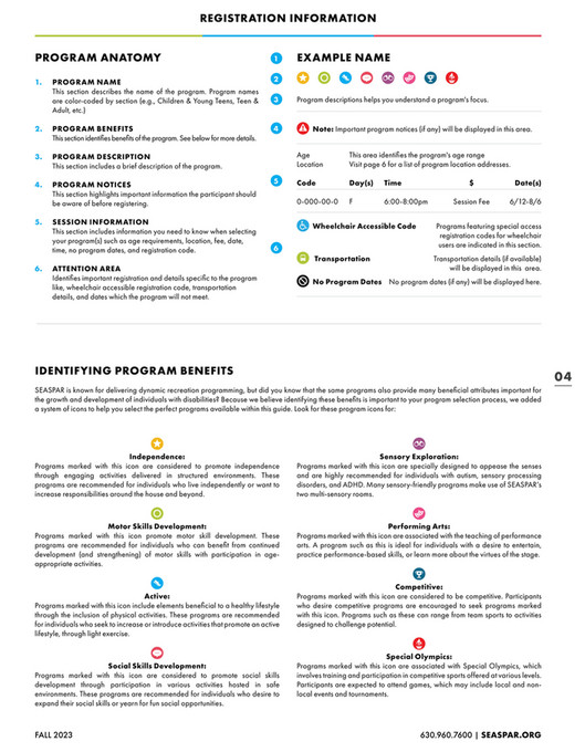 SEASPAR 2023 Fall Program Guide - Page 4-5 - Created with Publitas.com