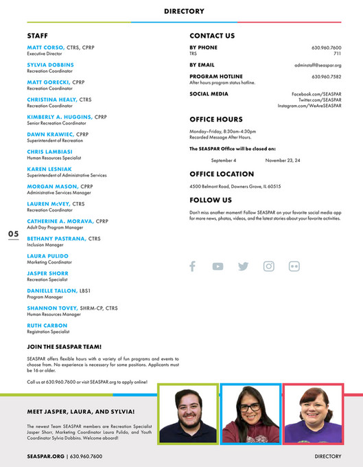 SEASPAR 2023 Fall Program Guide - Page 6-7 - Created with Publitas.com