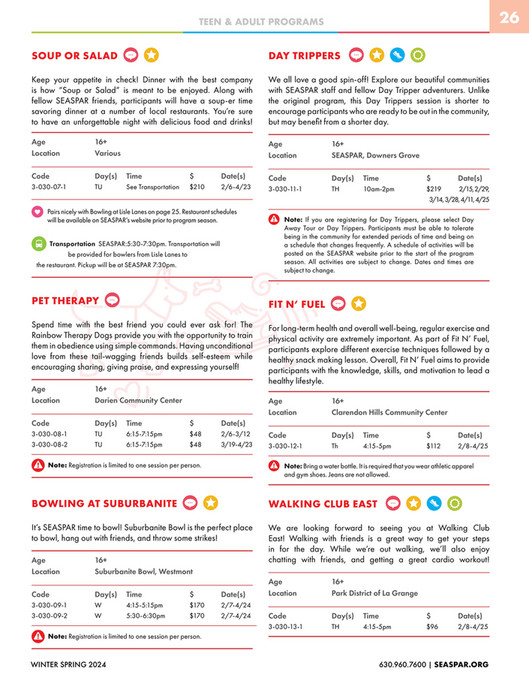 SEASPAR 2024 Winter-Spring Registration - Page 26-27 - Created with Publitas.com