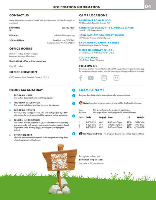 SEASPAR - SEASPAR 2024 Summer Day Camp Program Guide - Page 4-5 - Created with Publitas.com