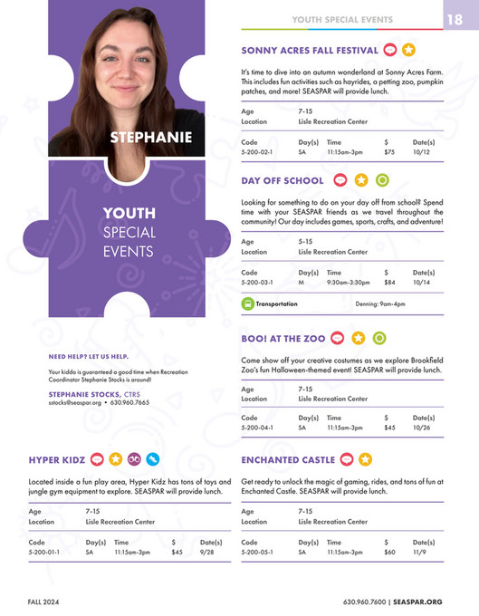 SEASPAR - SEASPAR 2024 Fall Program Guide - Page 18-19 - Created with Publitas.com