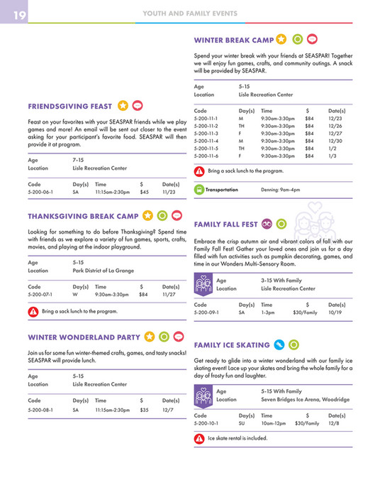 SEASPAR - SEASPAR 2024 Fall Program Guide - Page 20-21 - Created with Publitas.com