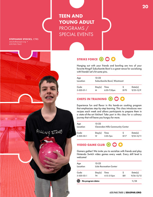 SEASPAR - SEASPAR 2024 Fall Program Guide - Page 20-21 - Created with Publitas.com