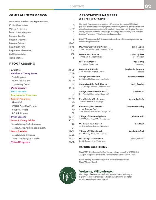 SEASPAR - SEASPAR 2024 Fall Program Guide - Page 2-3 - Created with Publitas.com