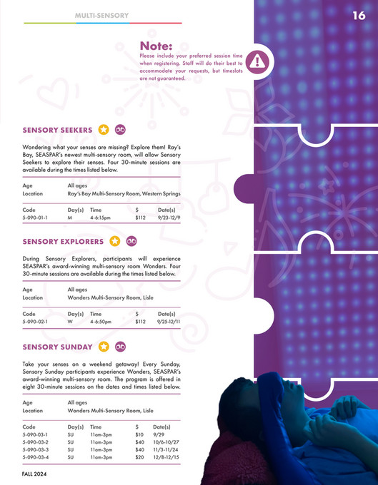 SEASPAR - SEASPAR 2024 Fall Program Guide - Page 16-17 - Created with Publitas.com