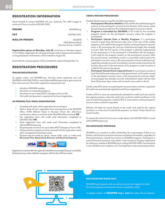 SEASPAR - SEASPAR 2024 Fall Program Guide - Page 4-5 - Created with ... SEASPAR - SEASPAR 2024 Fall Program Guide - Page 4-5 - Created with ...