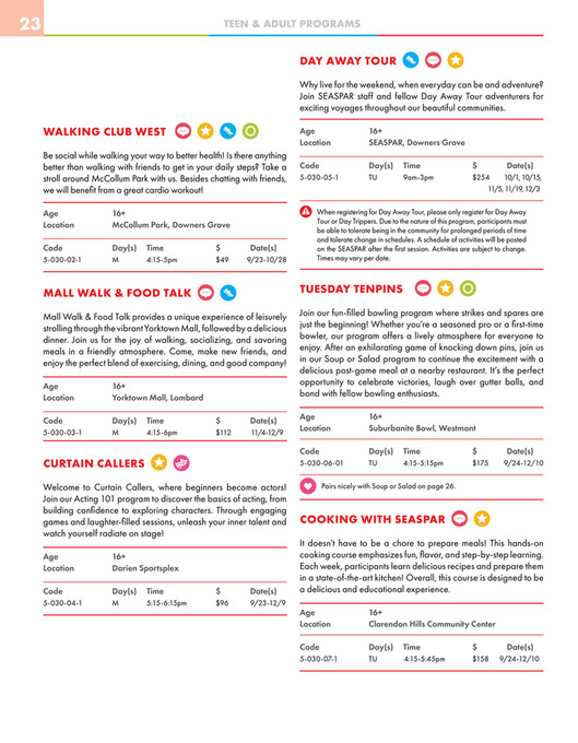 SEASPAR - SEASPAR 2024 Fall Program Guide - Page 24-25 - Created with Publitas.com