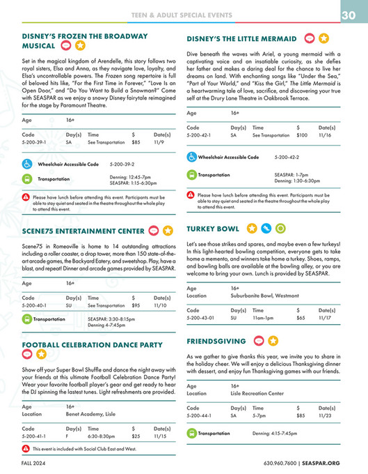 SEASPAR - SEASPAR 2024 Fall Program Guide - Page 30-31 - Created with Publitas.com