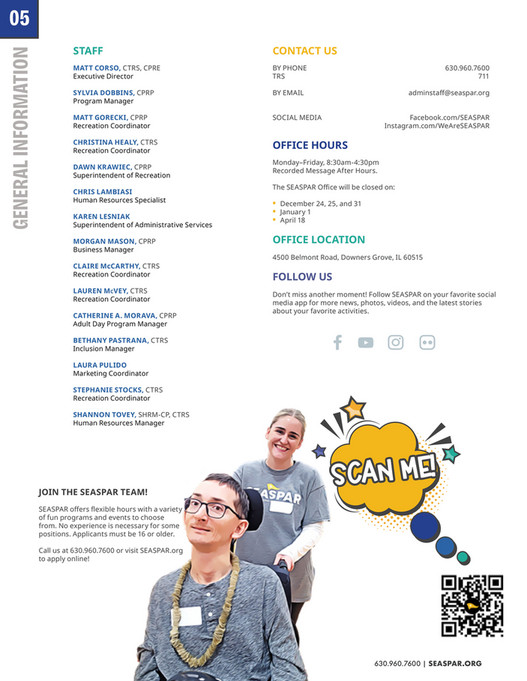 SEASPAR South East Special Recreation Association, - Page 6-7 - Created with Publitas.com