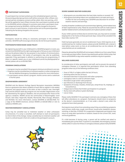 SEASPAR Special Recreation Association Summer Day Camp 2025 - Page 12-13 - Created with Publitas.com