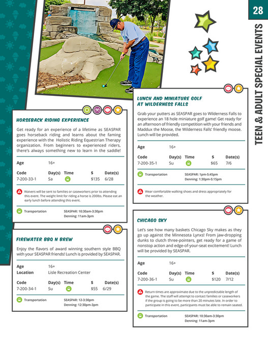 SEASPAR - SEASPAR 2025 Summer Program Guide - Page 28-29 - Created with Publitas.com