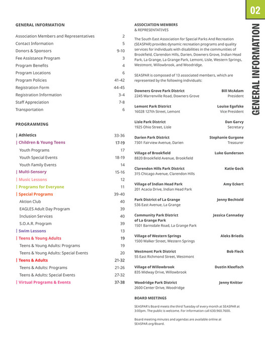 SEASPAR - SEASPAR 2025 Summer Program Guide - Page 2-3 - Created with Publitas.com