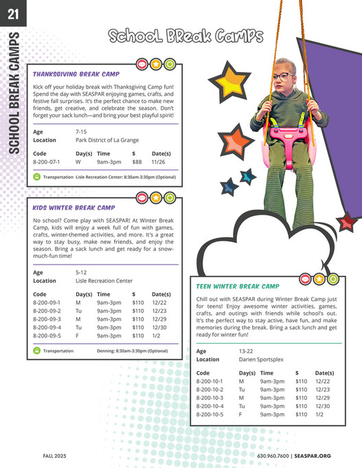 SEASPAR - SEASPAR 2025 Fall Program Guide - Page 22-23 - Created with Publitas.com