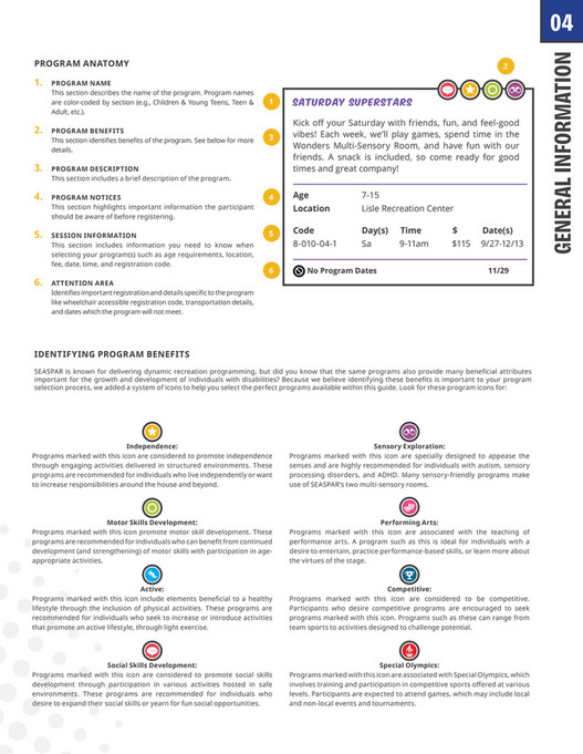 SEASPAR - SEASPAR 2025 Fall Program Guide - Page 4-5 - Created with Publitas.com