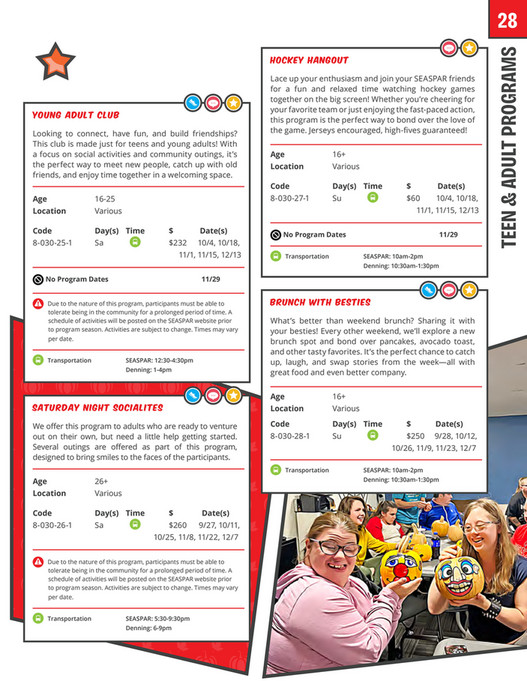 SEASPAR - SEASPAR 2025 Fall Program Guide - Page 28-29 - Created with Publitas.com