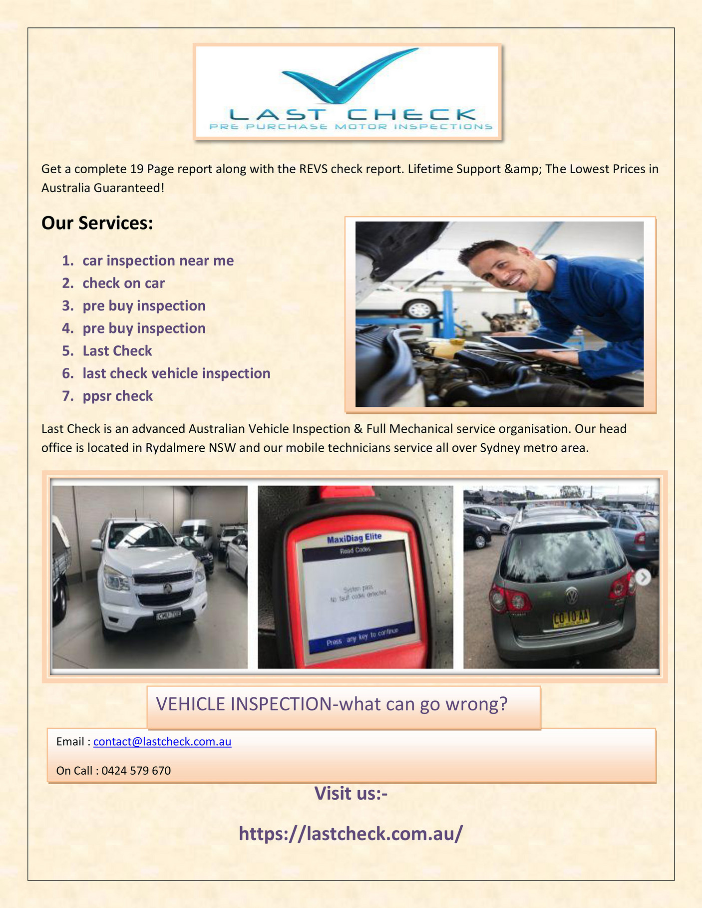 lastcheck - Last Check- Australia’s Most Detailed Report & Lowest Price ...