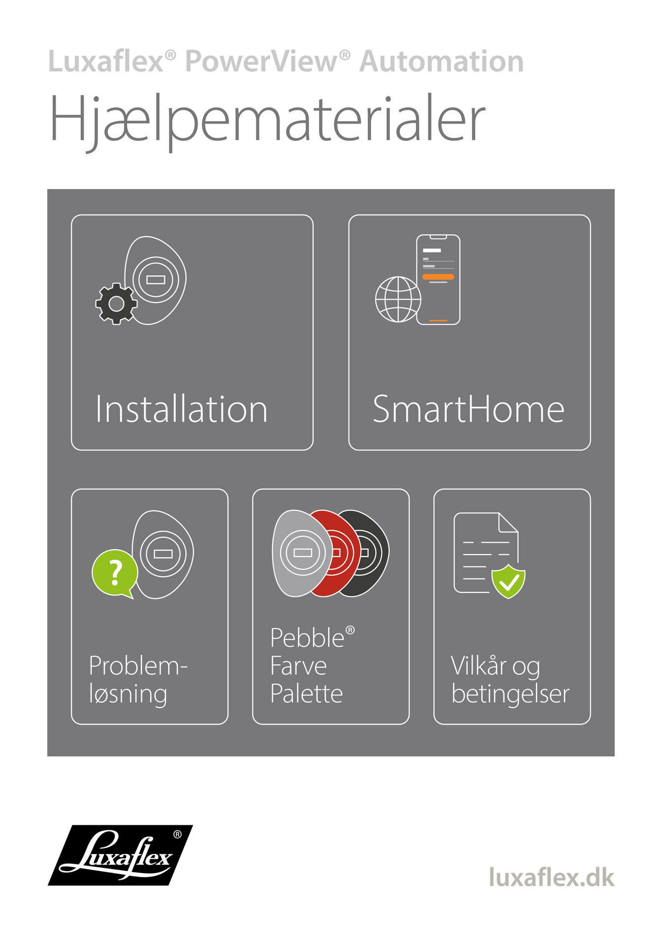 Luxaflex DK - Luxaflex PowerView Automation - Hjælpematerialer - Side 1